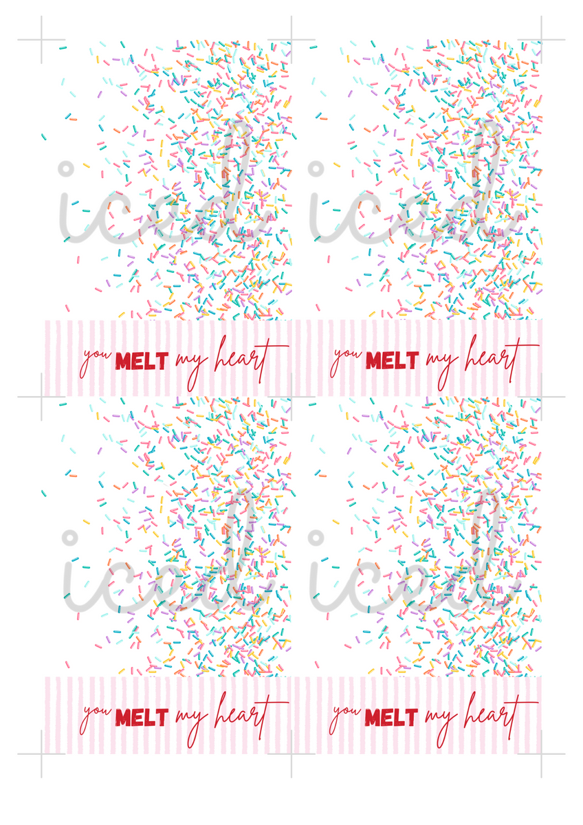 Cookie Card Digital Download - You Melt my Heart – Iced