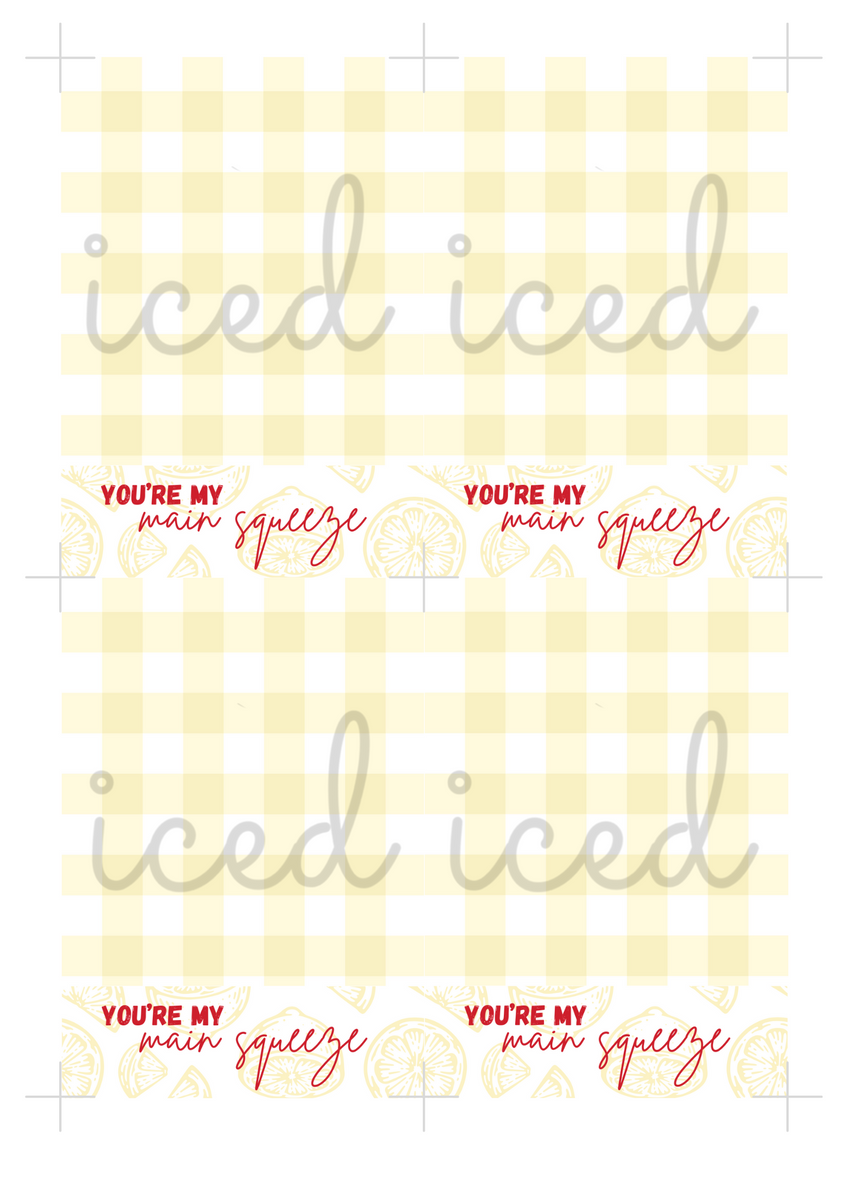 Cookie Card Digital Download - You're my Main Squeeze – Iced