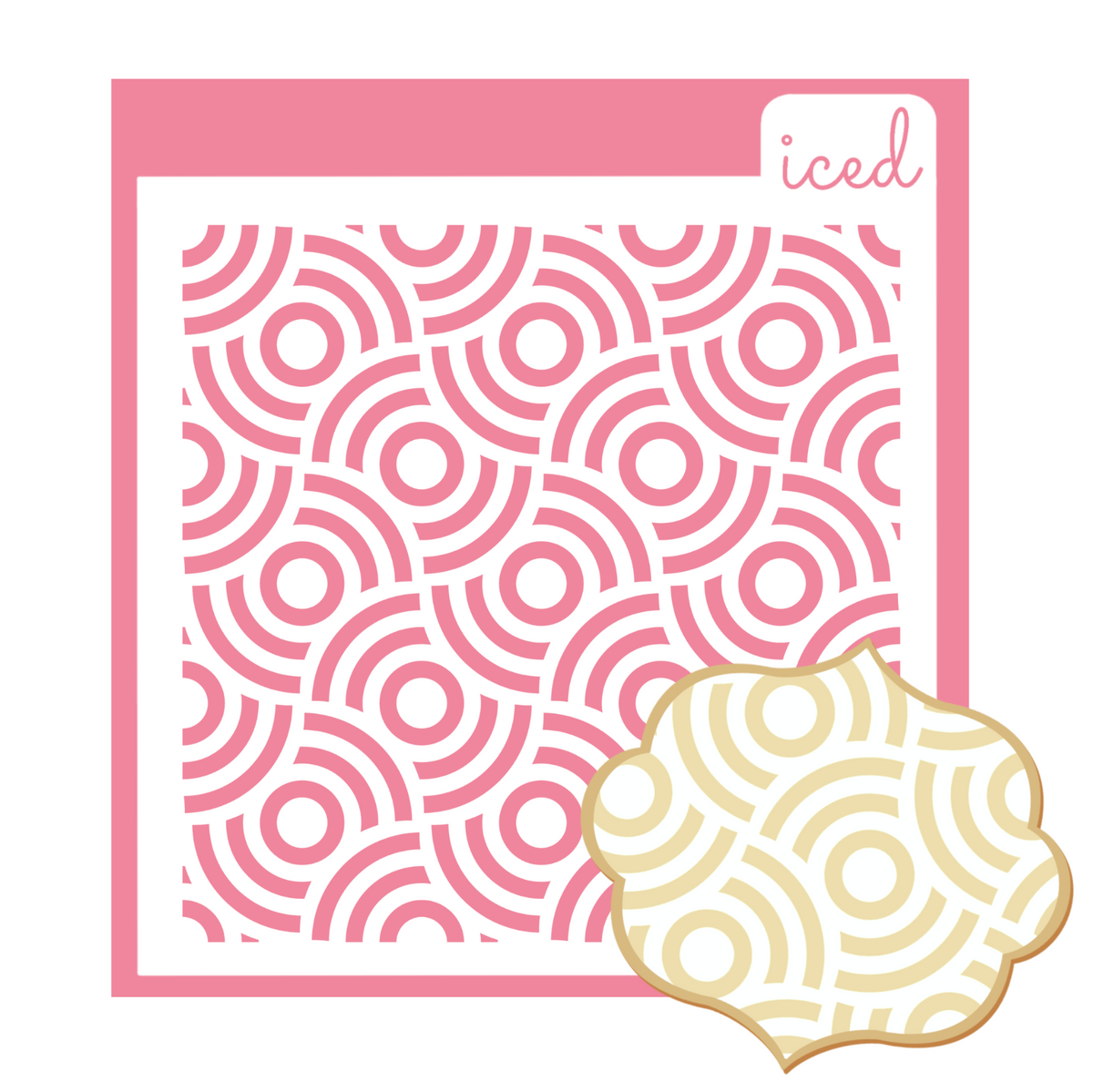 Background Stencil - Geometric Rounds – Iced