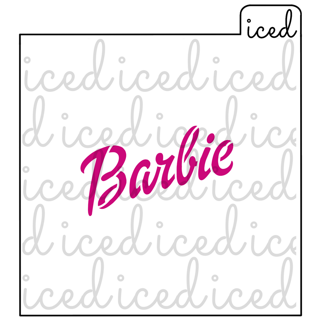 Word Stencil - Barbie – Iced