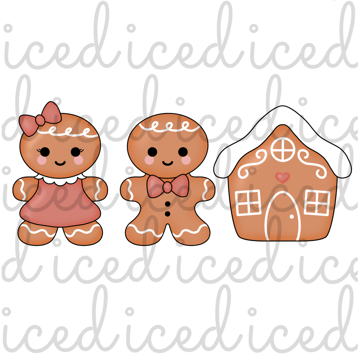 Mini Gingerbread Cutter Set – Iced