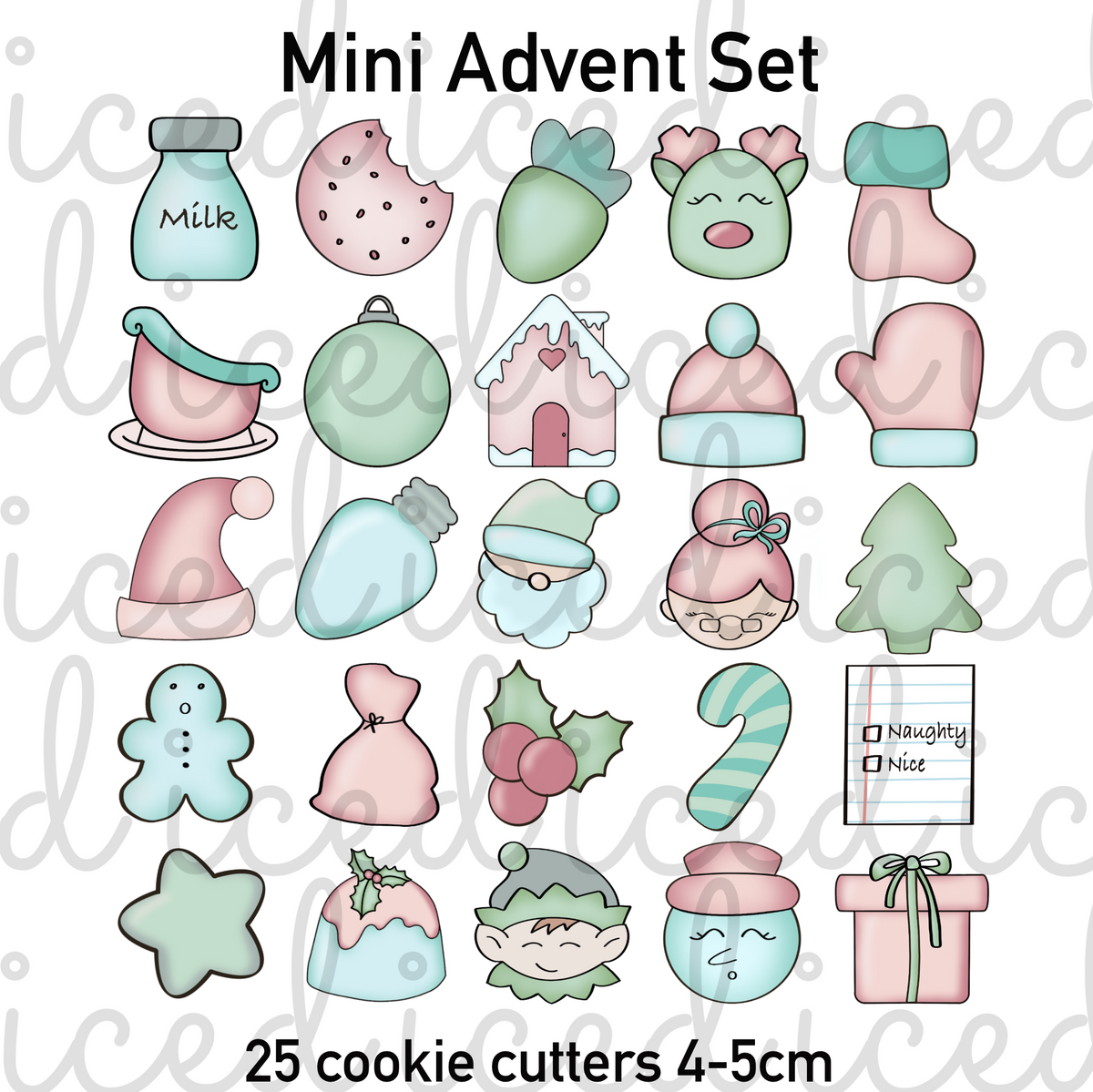 Mini Christmas Advent Set – Iced
