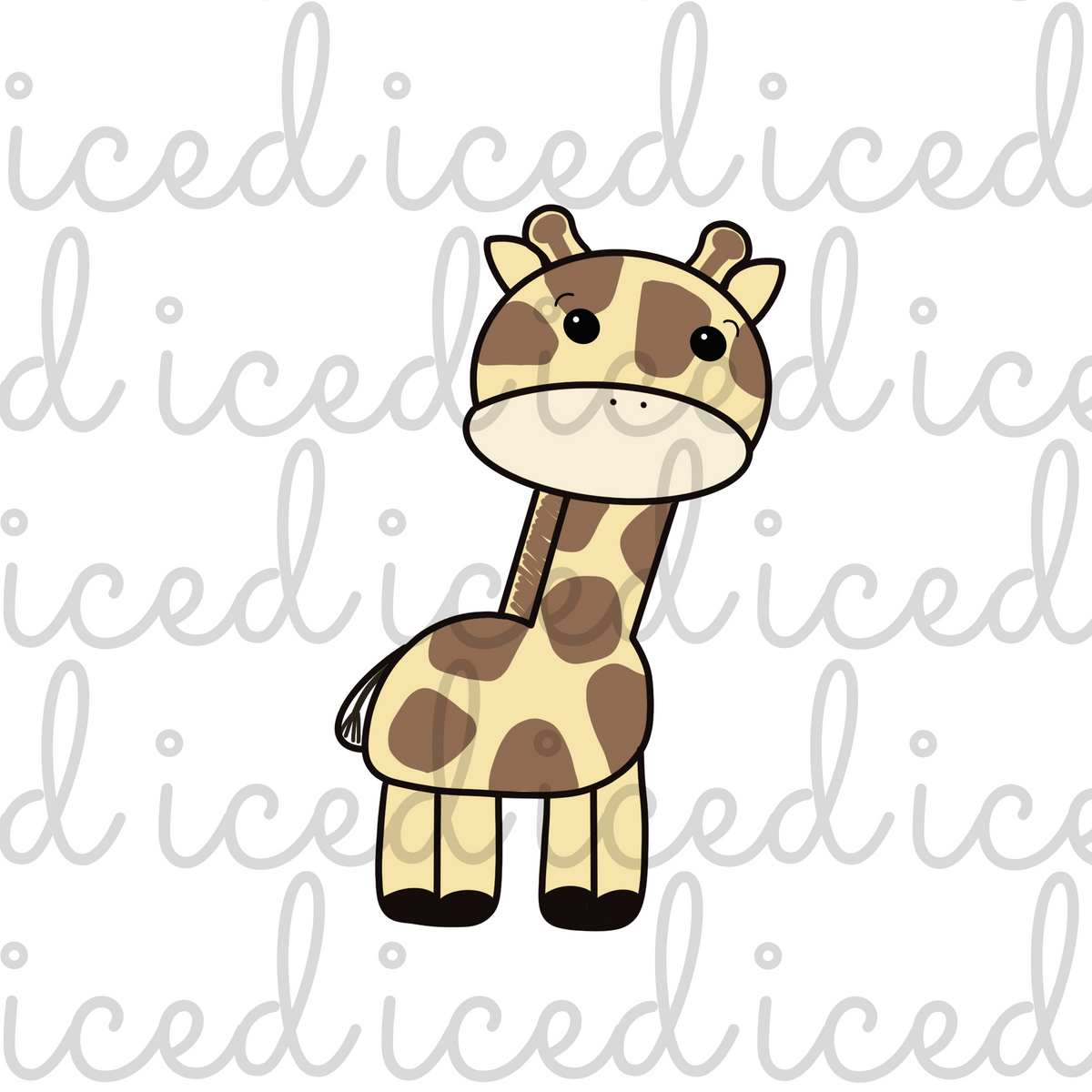 Standing Giraffe Cutter – Iced