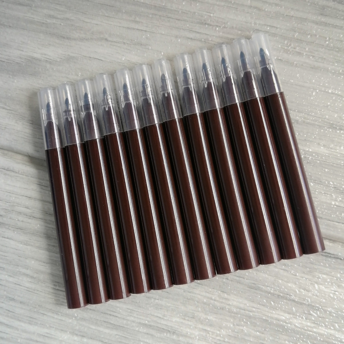 Mini Edible Markers - BROWN PACK OF 12 – Iced