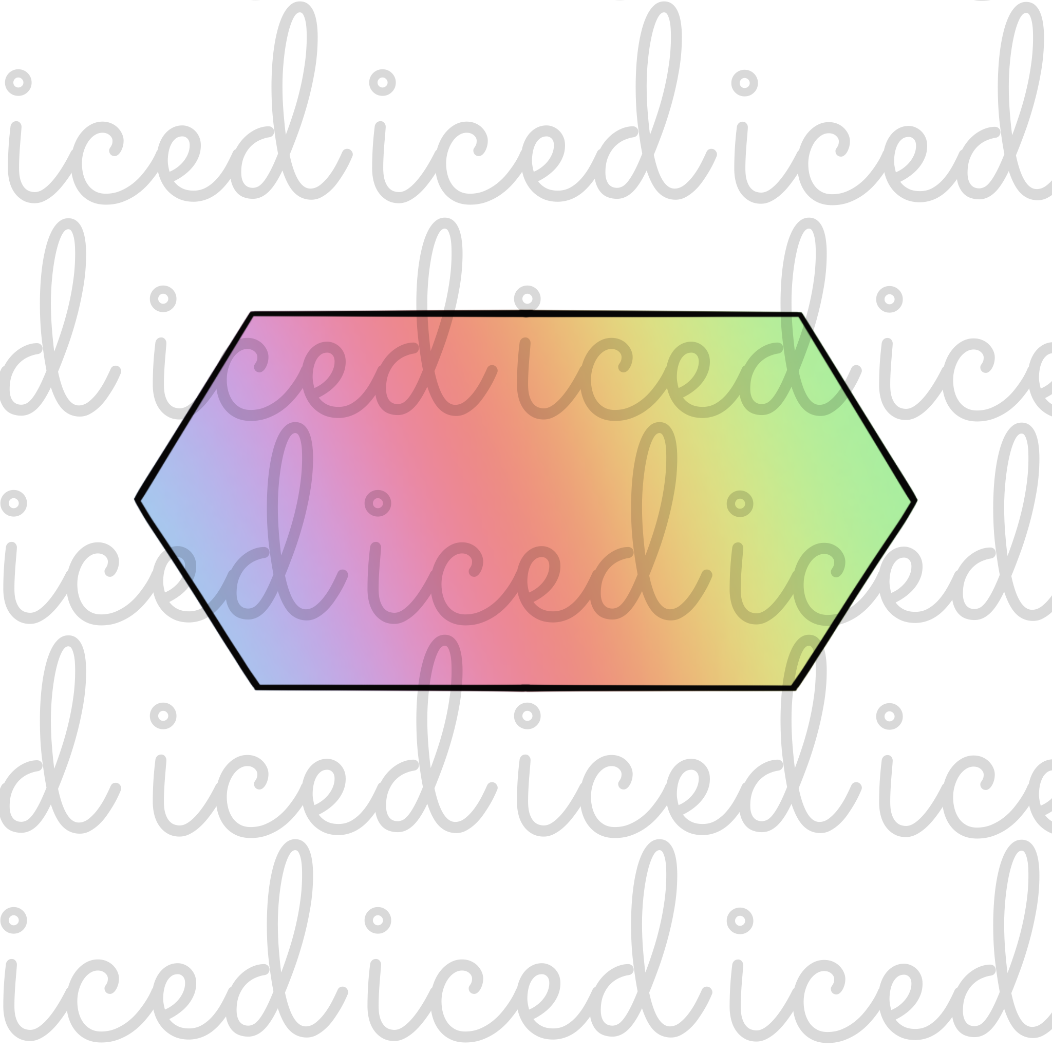 Long Hexagon Plaque B Cutter – Iced